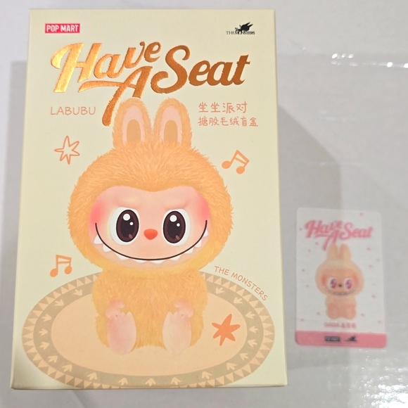Lababu | Accessories | Authentic Labubu Pop Mart Have A Seat Plush Toy ...